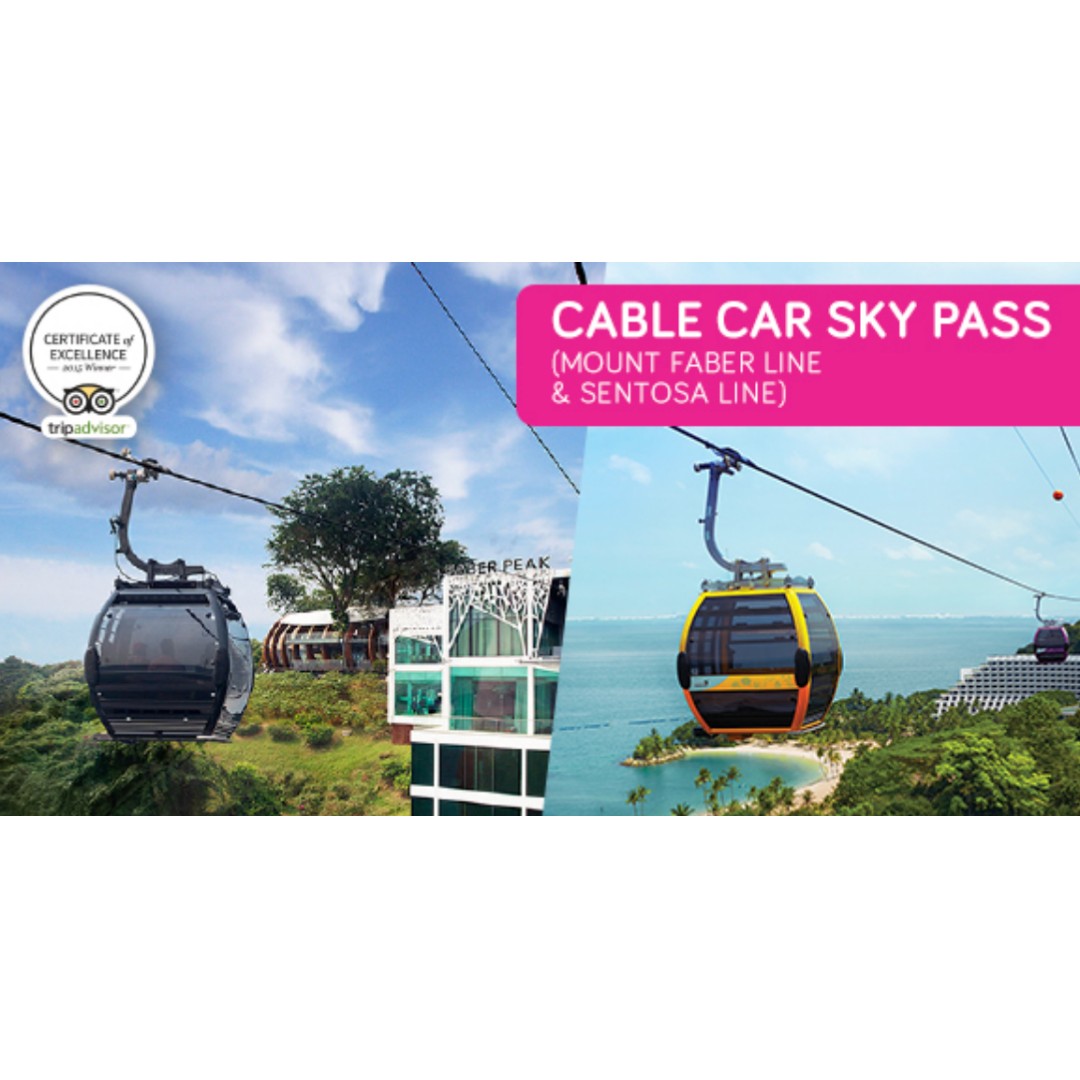 ADULT Singapore Cable Car Sky Pass Round Trip, Tickets & Vouchers ...