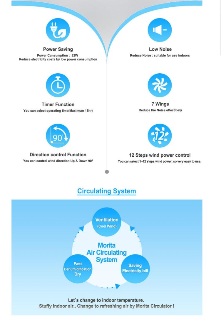 Circulator Fan -(Morita D30RW), Furniture & Home Living, Lighting ...