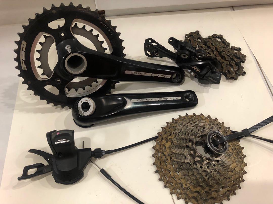 Fsa Deore/XT 1 x 10 Speed Groupset, Sports Equipment, Bicycles & Parts ...