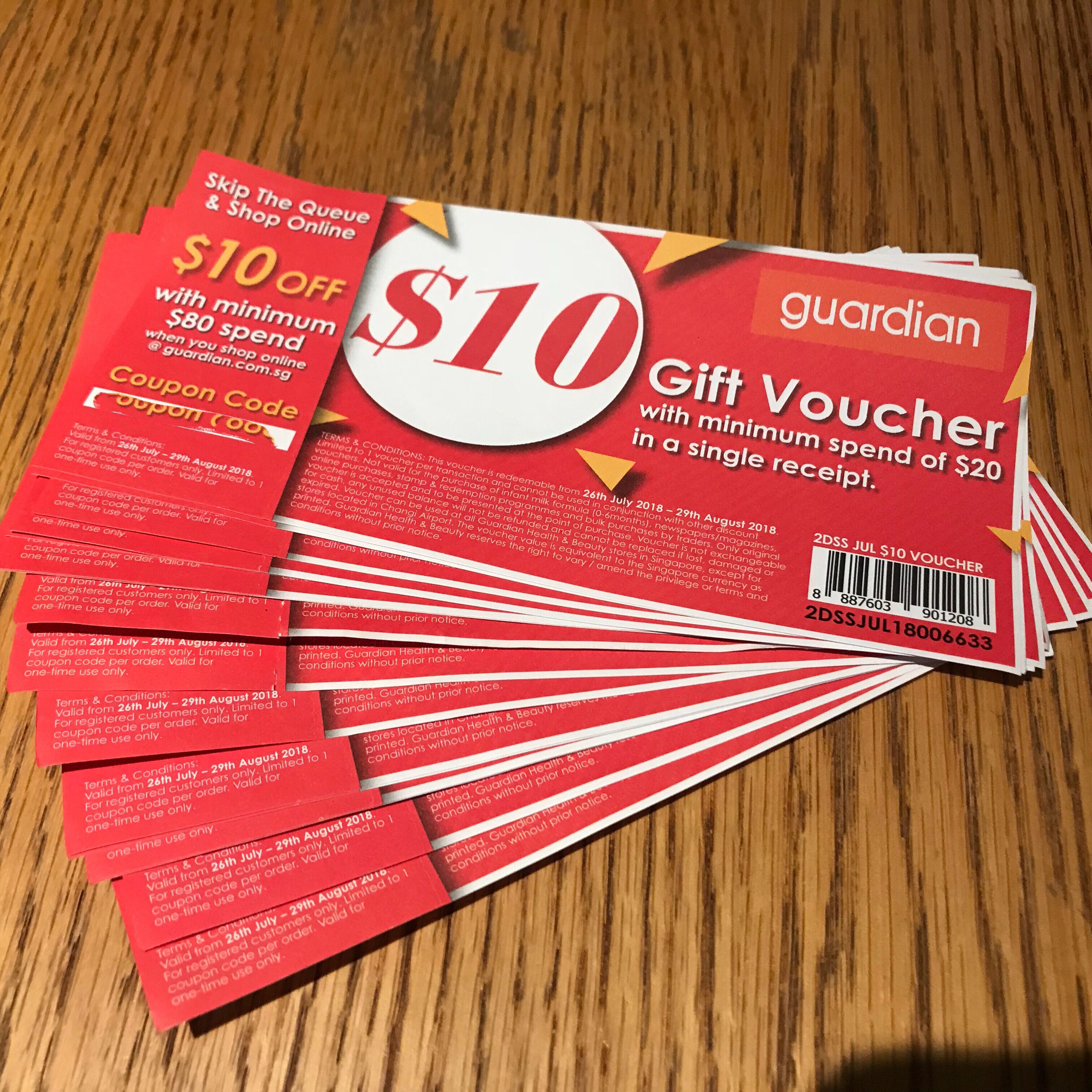 Guardian Voucher $160, Tickets & Vouchers, Vouchers on Carousell