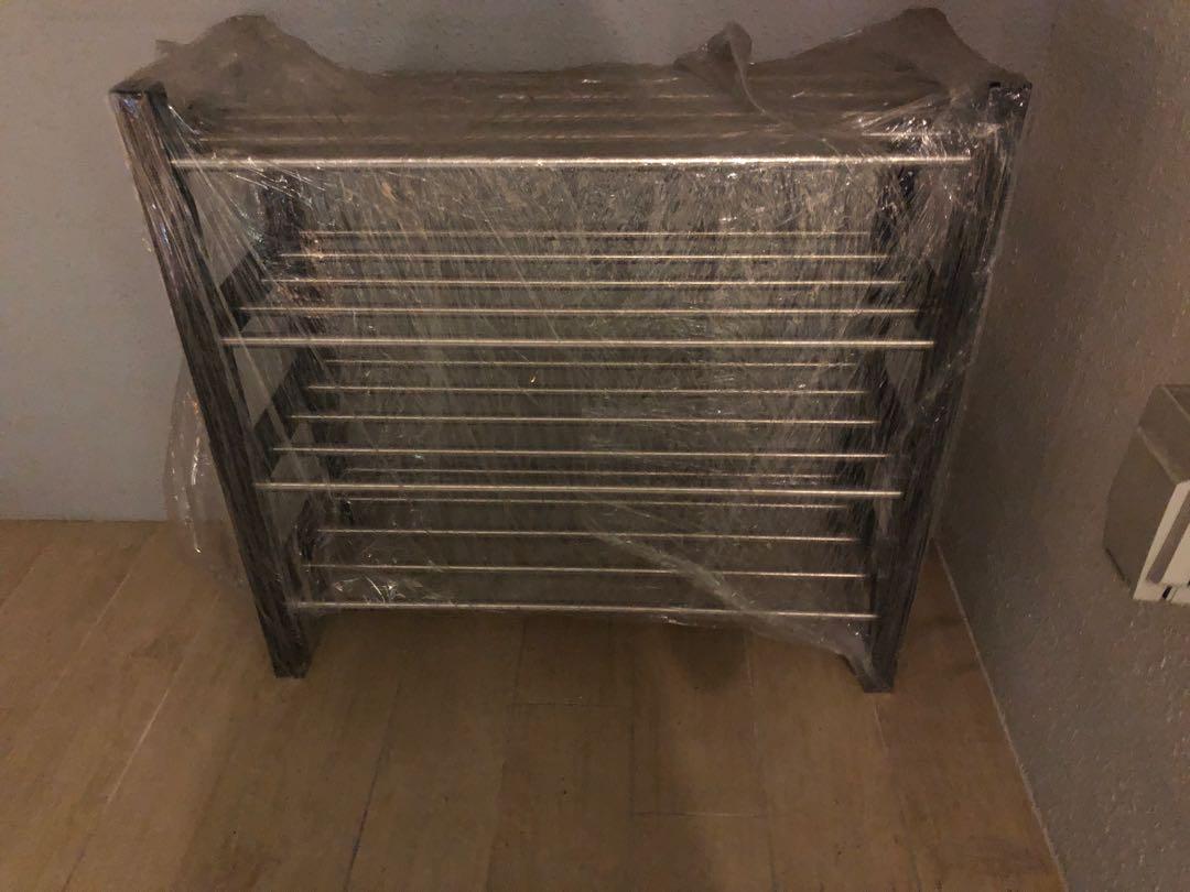 Ikea metal and wood shoe rack, Furniture & Home Living, Furniture ...