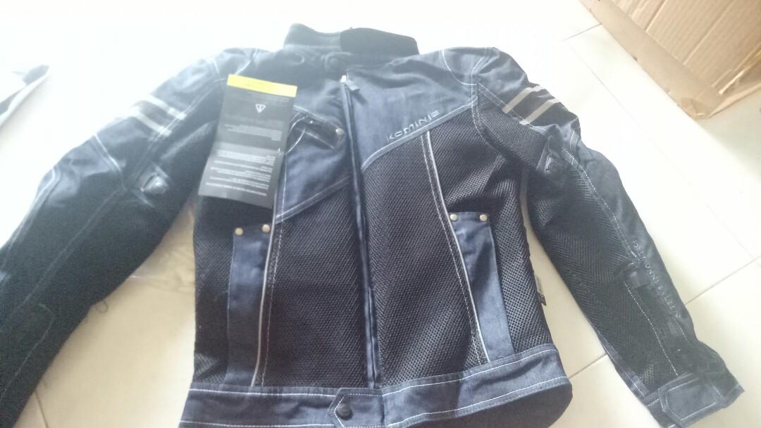 Komine JK006 JK-006 JK 006 Mesh riding racing armoured jacket suit navy ...