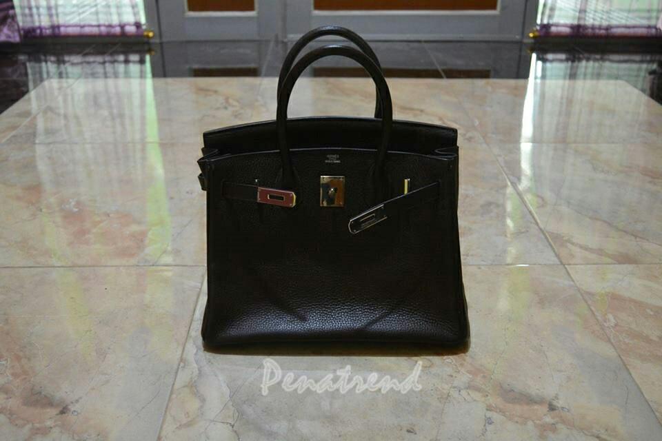 Tas HERMES BIRKIN COFFEE Genuine Leather, Fesyen Wanita, Tas & Dompet di Carousell