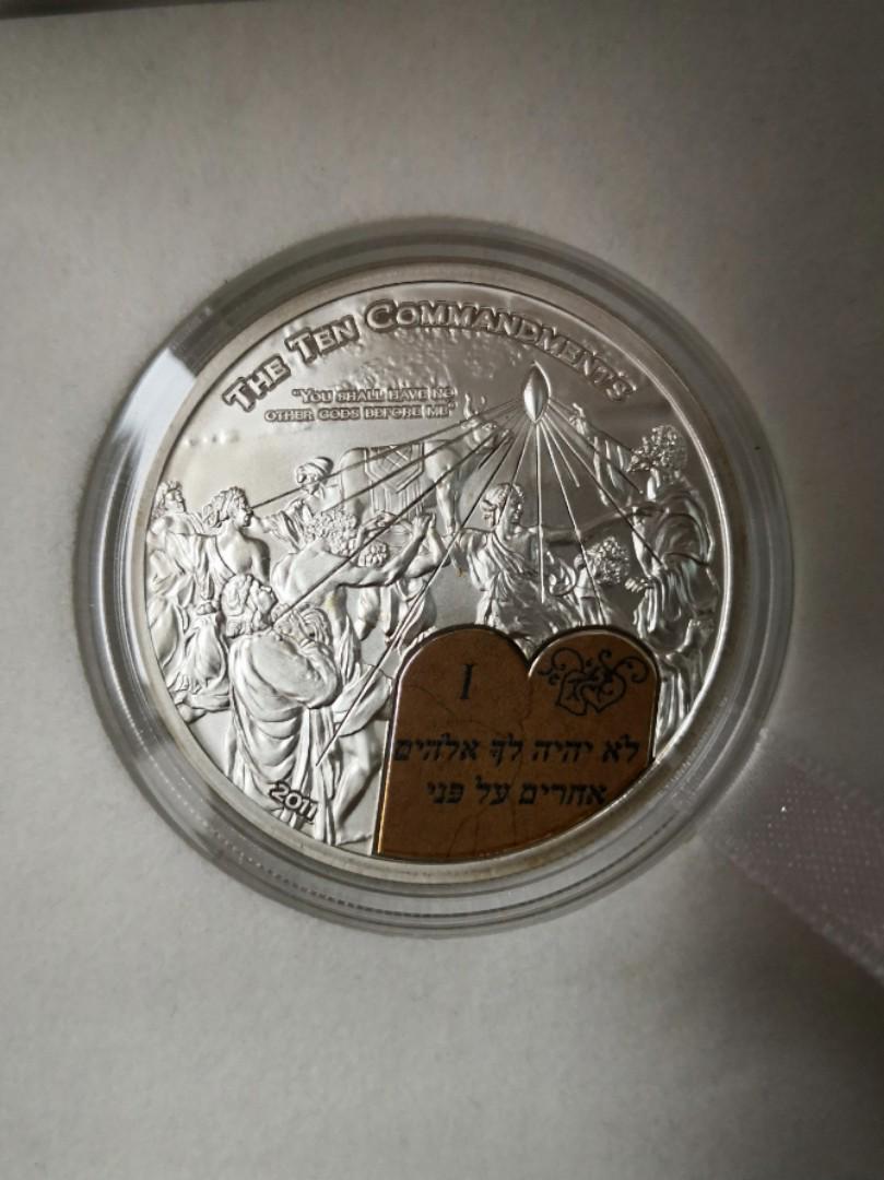 Ten Commandments (1/2 oz Silver Proof Coin), Hobbies & Toys ...