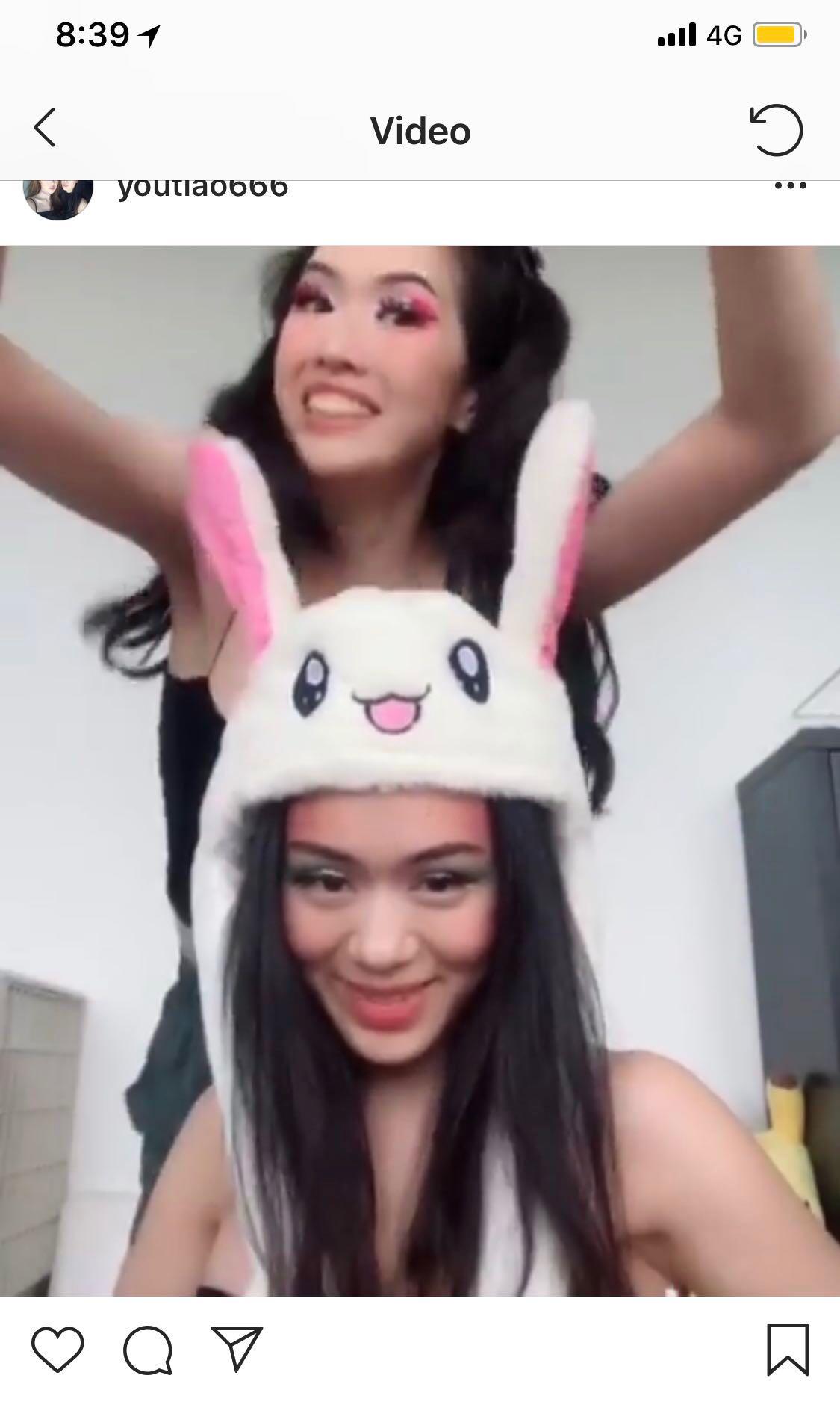 Youtiao666 bunny ears, Women's Fashion, Watches & Accessories, Hats ...