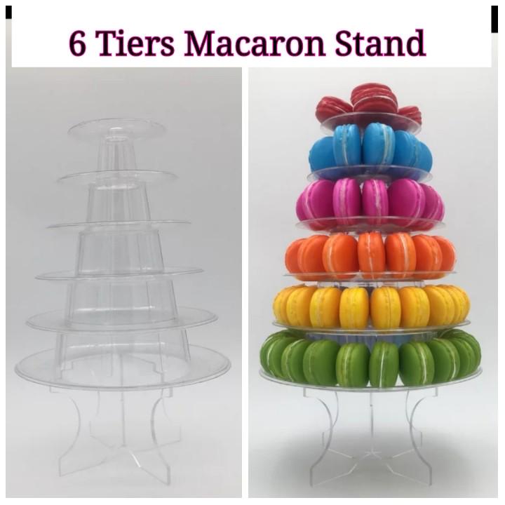 6 Tiers Macaron stand with leg base, Furniture & Home Living ...