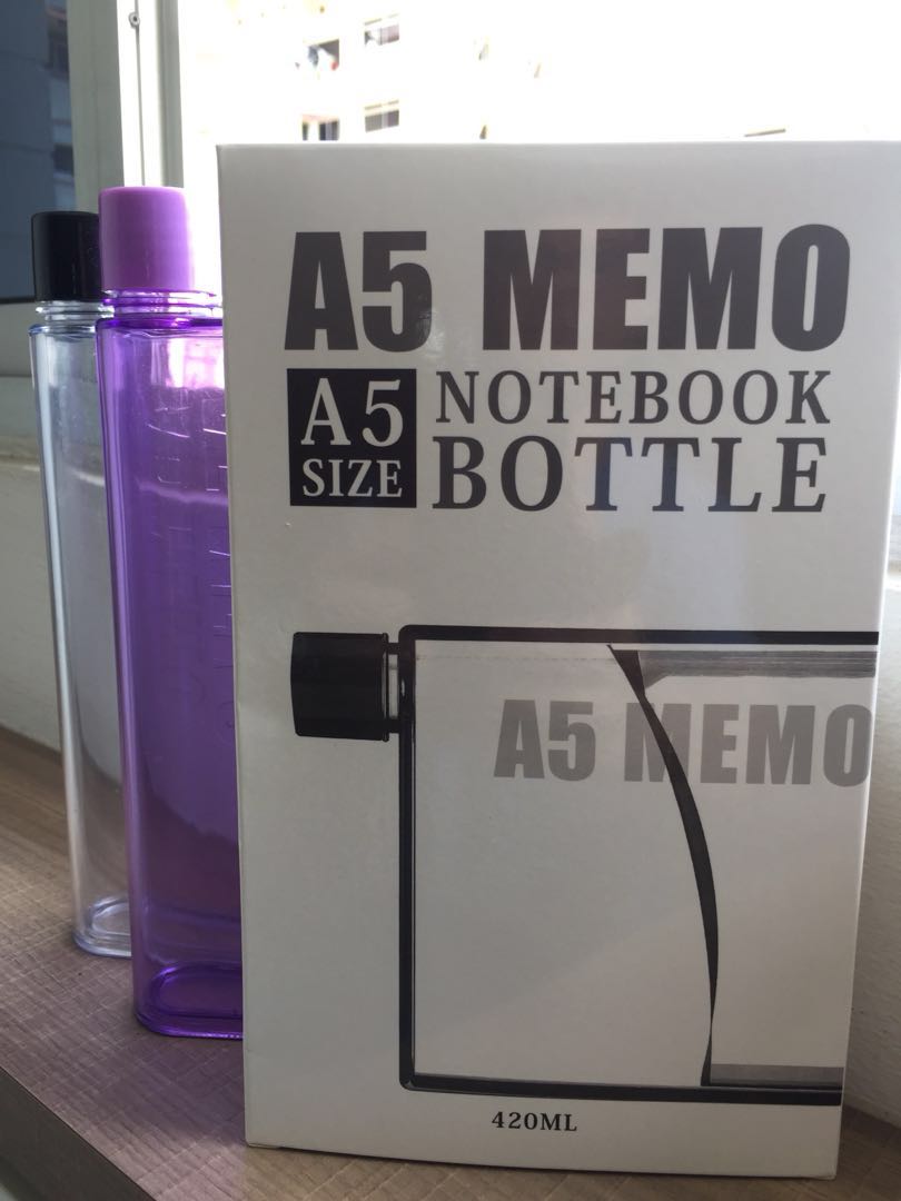 A5 memo water bottles, Everything Else on Carousell