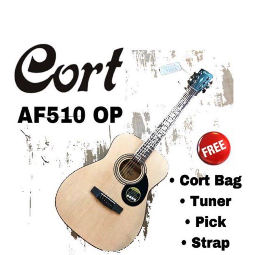 Cort AF510 OP Acoustic Guitar, Hobbies & Toys, Music & Media, Musical ...
