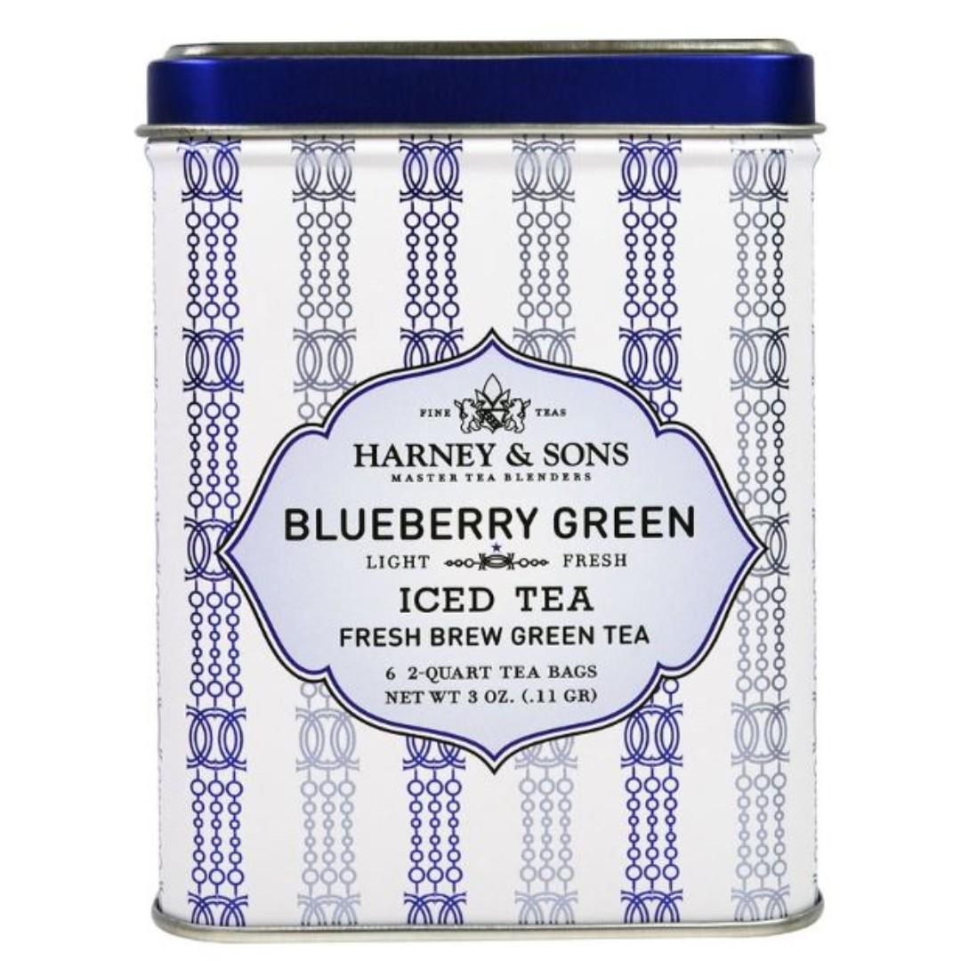 Harney & Sons, Blueberry Green Iced Tea, 6 - 2 Quart Tea Bags, 3 oz (0. ...