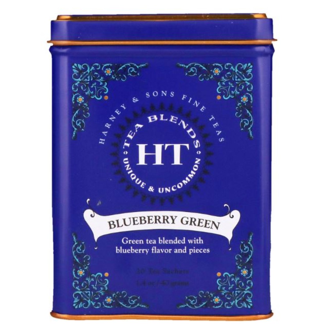 Harney & Sons, HT Tea Blend, Blueberry Green, 20 Sachets, 1.4 oz (40 g ...