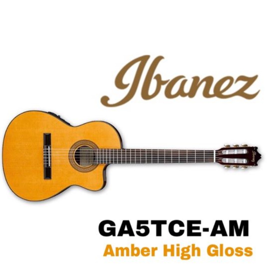 Ibanez GA5TCE-AM Classical Guitar, Amber High Gloss, Hobbies & Toys ...