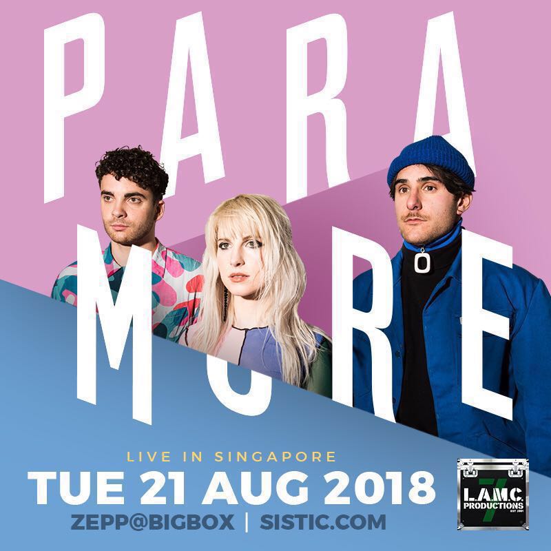 Paramore Singapore Concert Ticket, Tickets & Vouchers, Event Tickets on Carousell