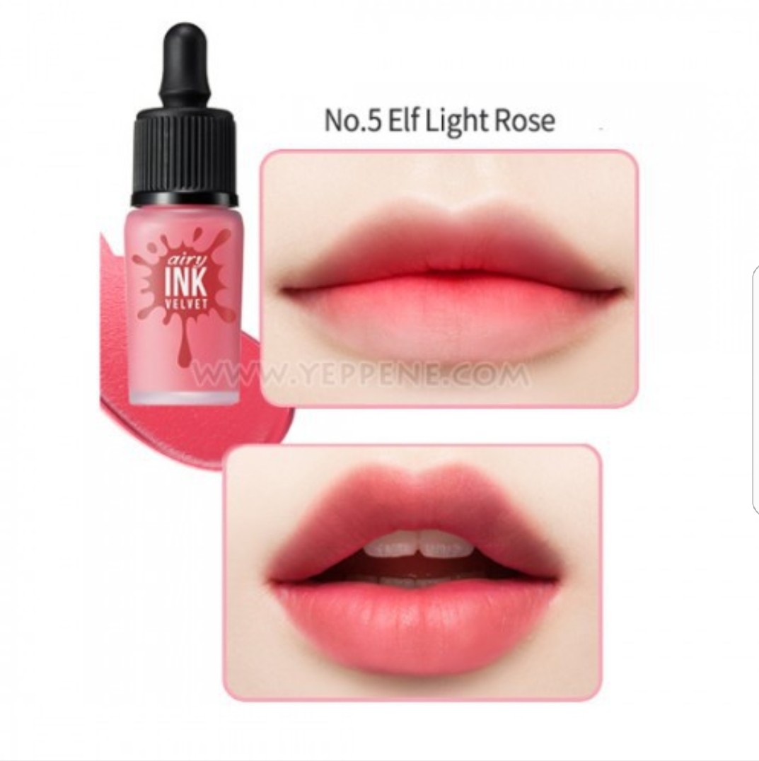peripera airy ink velvet shade elf light rose, Beauty & Personal Care ...