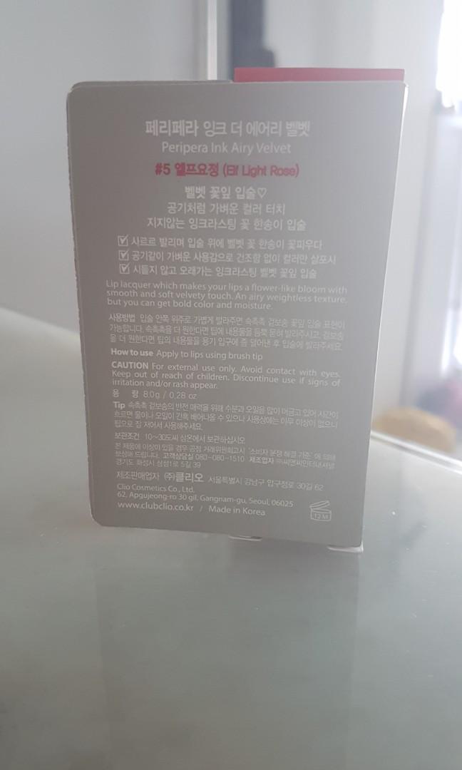 peripera airy ink velvet shade elf light rose, Beauty & Personal Care ...