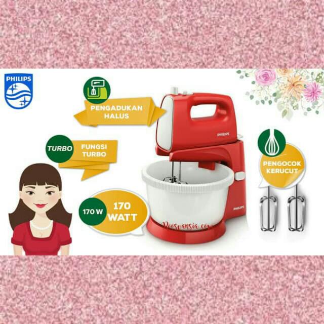 PHILIPS MIXER STAND HR 1559 RED / MIXER COMP HR1559 / 10 MERAH PROMO ...