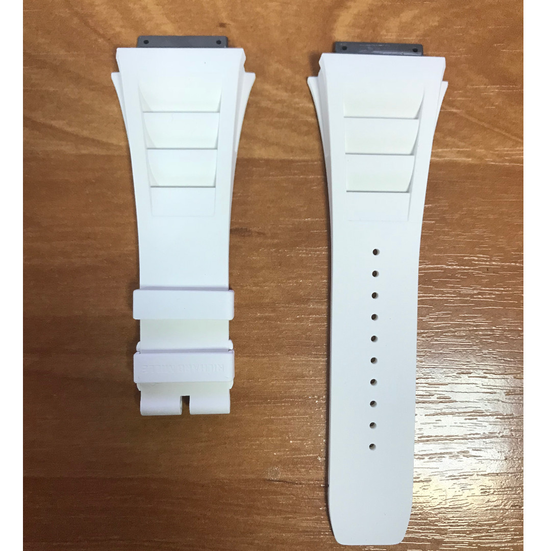 Richard Mille RM30/35/55 White Rubber Strap, Luxury, Watches on Carousell
