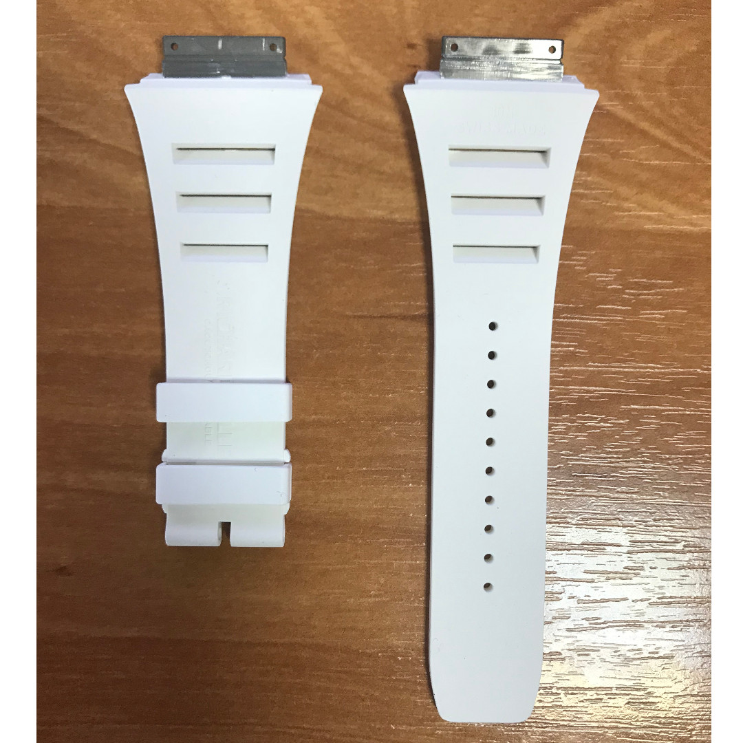 Richard Mille RM30/35/55 White Rubber Strap, Luxury, Watches on Carousell