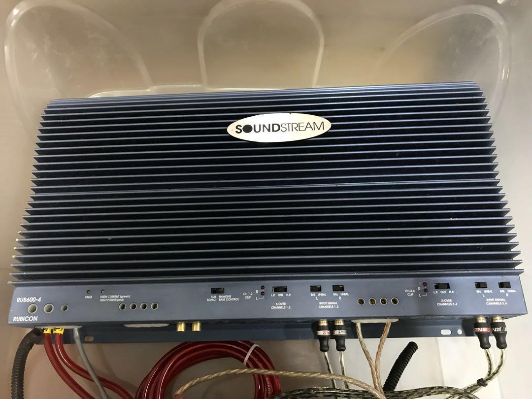 Soundstream RUB4.600 600W Rubicon Series 4-Channel Class AB Car ...