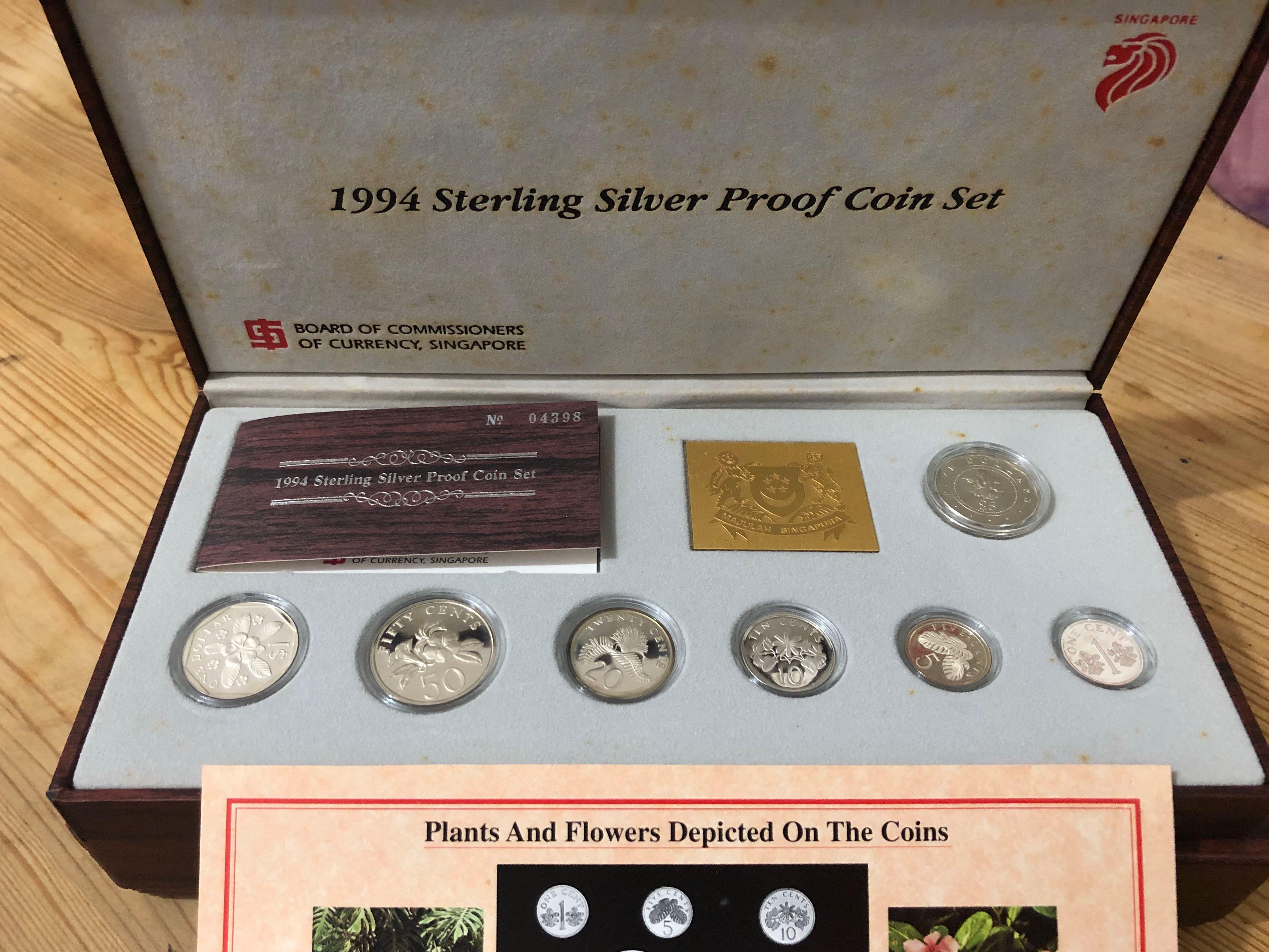 1994 Singapore Proof Coin Set, Hobbies & Toys, Memorabilia & Collectibles, Currency on Carousell