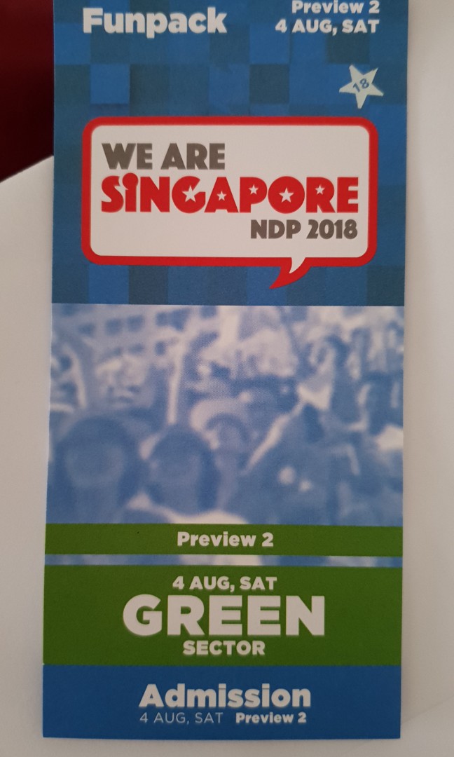(Reserved) 1 NDP Preview Ticket for 4 August, Tickets & Vouchers, Local ...