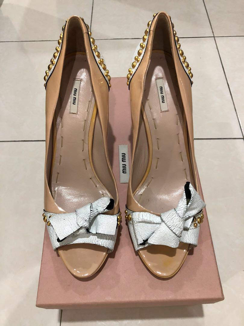 Authentic Miu Miu heels, Luxury, Apparel on Carousell
