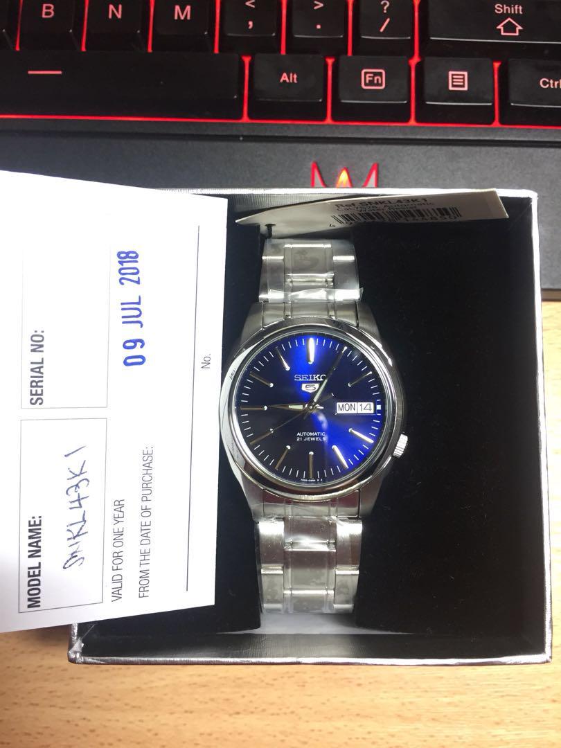 BNIB Seiko SNKL43 the SNKL23 with as sunburst blue dial, Men's Fashion ...