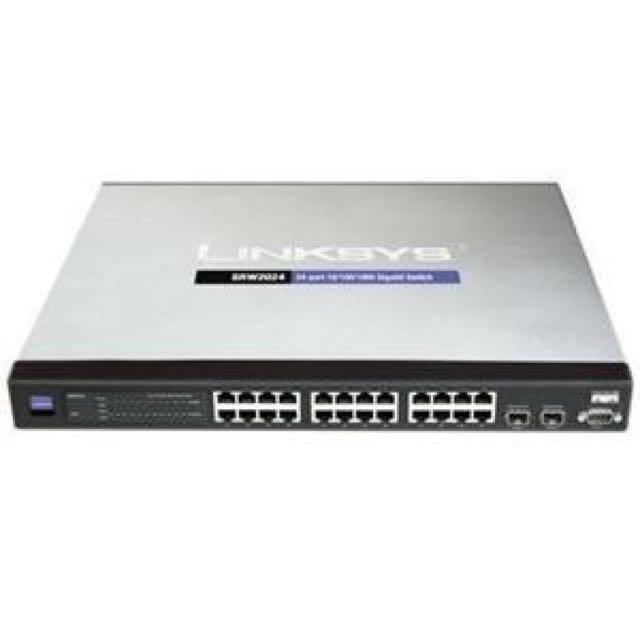 Linksys SRW2024 24-port GbE W/Fibre, Computers & Tech, Parts ...