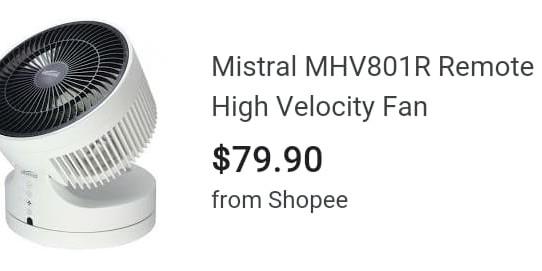 Mistral Fan, Furniture & Home Living, Lighting & Fans, Fans on Carousell