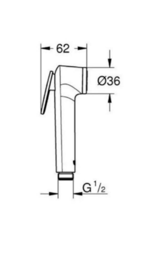 New Grohe Bidet Spray Head, Furniture & Home Living, Bathroom & Kitchen ...