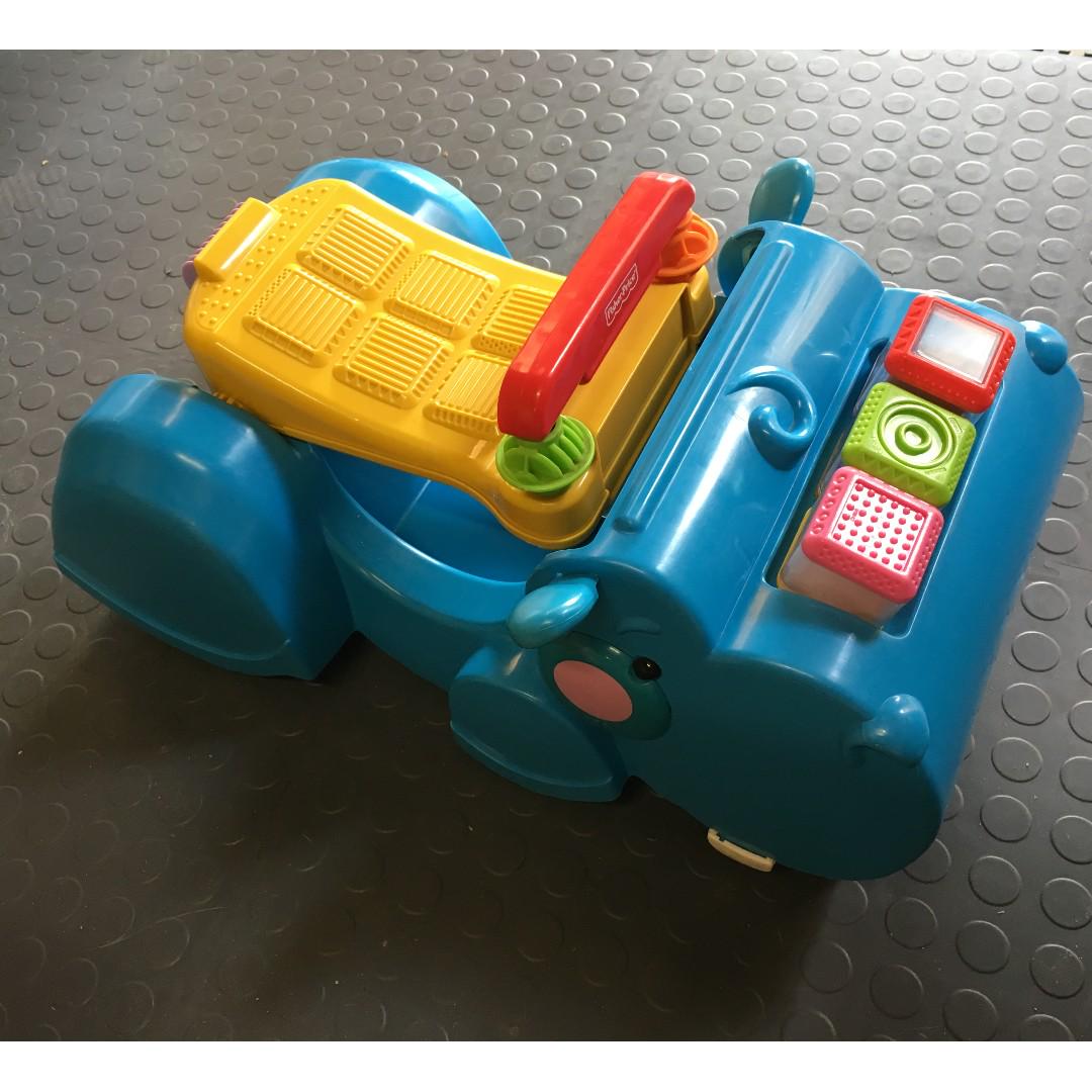 Fisher Price Peek A Blocks Gobble Go Hippo Ride On Walker For Sale In ...