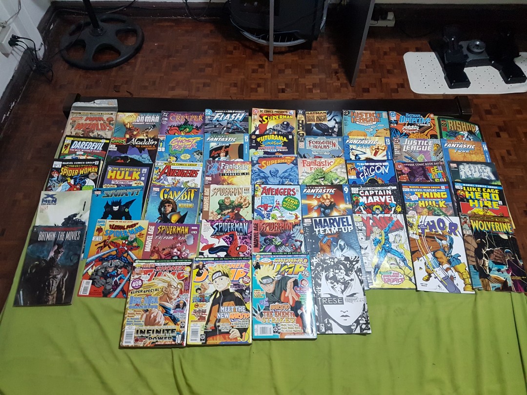 Set of 56 Comic Books and Manga (Marvel, DC Detective Comics, Shonen ...