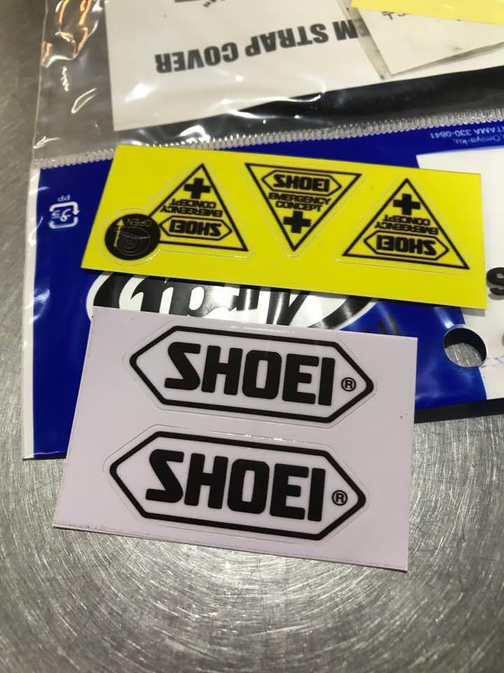 Shoei Emergency Stickers, Motorcycles, Motorcycle Apparel on Carousell