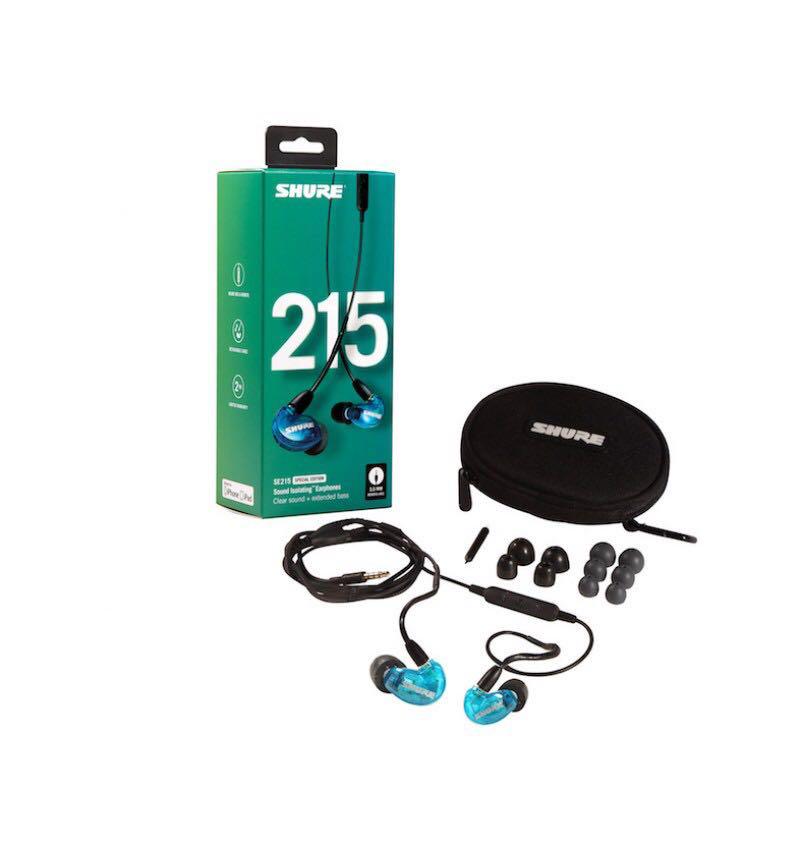 SHURE SE215 SPE BLUE - Universal (remote + mic for Apple & Android ...