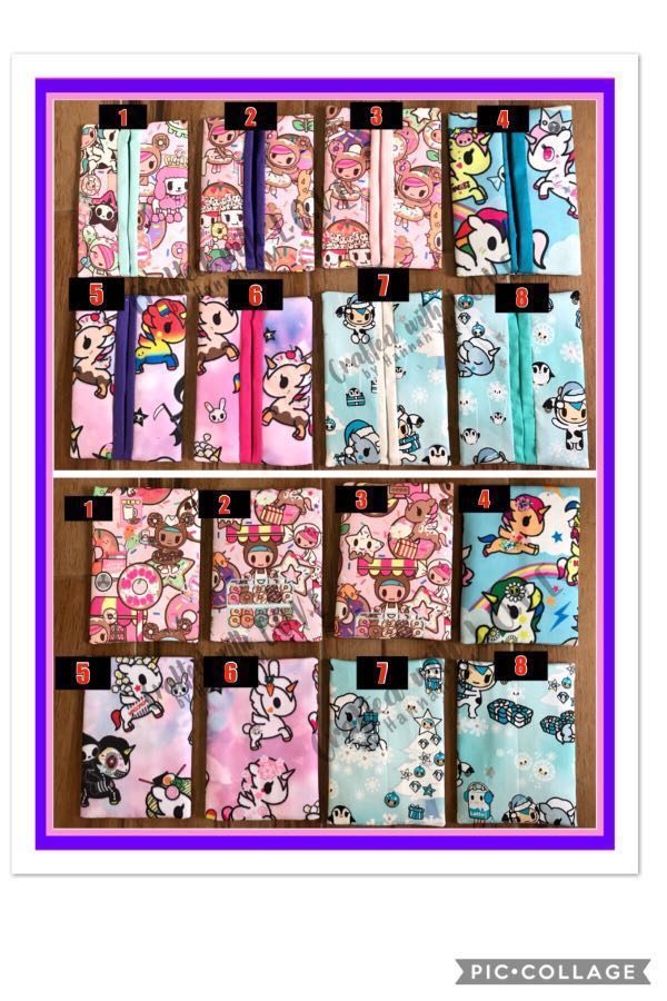 Tokidoki Inspired Fabric DIY tissue pouch, Hobbies & Toys, Stationery ...