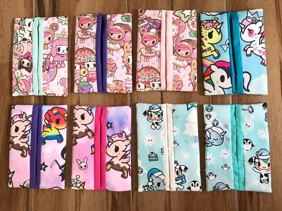 Tokidoki Inspired Fabric DIY tissue pouch, Hobbies & Toys, Stationery ...