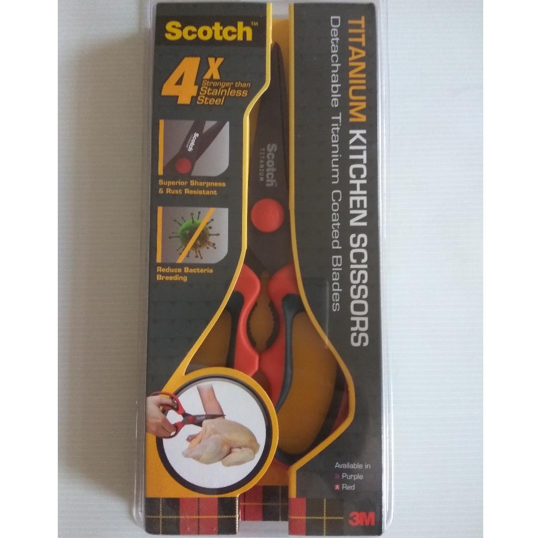 3M Scotch Titanium Kitchen Scissors, Furniture & Home Living, Bathroom ...