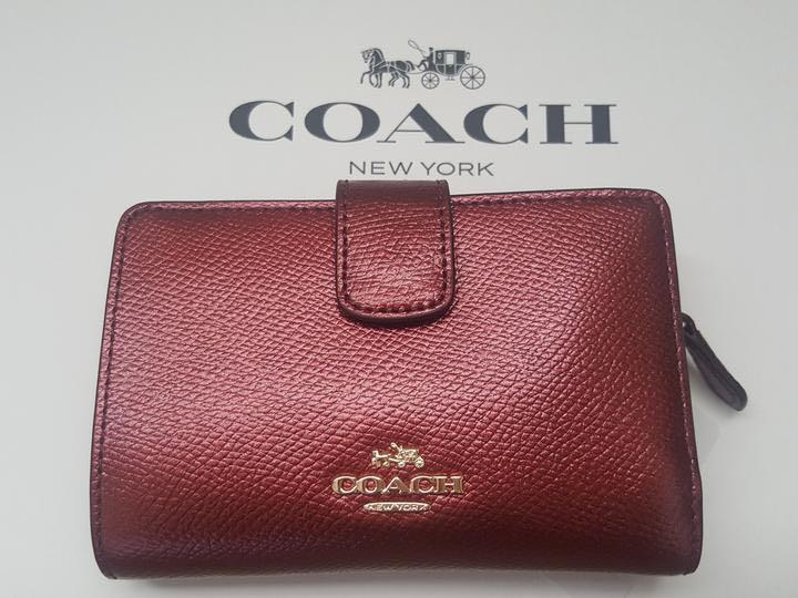Coach Medium Wallet Metallic Cherry, Women's Fashion, Bags & Wallets ...