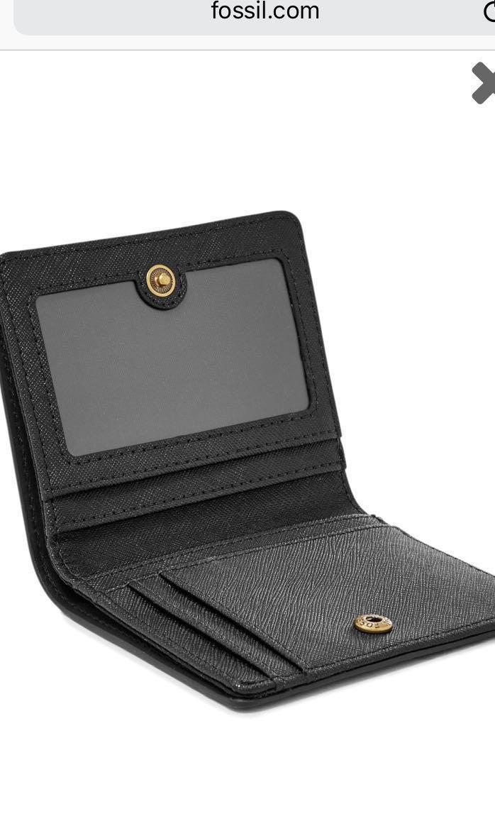 Fossil Emma RFID mini Wallet black BNWT, Women's Fashion, Bags ...