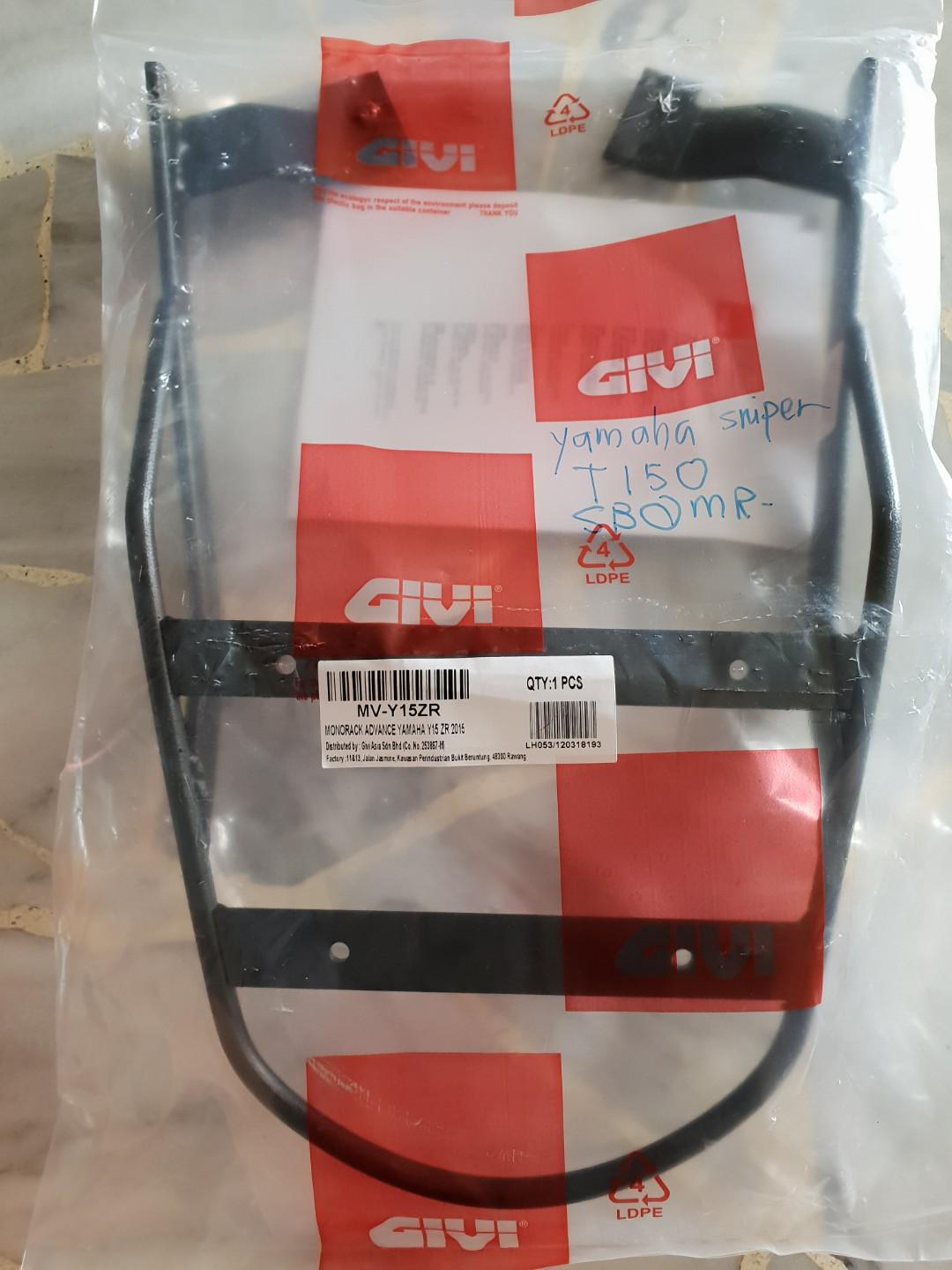 Givi monorack for sniper 150/ Y15ZR, Motorcycles, Motorcycle ...