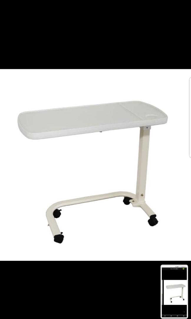 Plastic overbed table, Furniture & Home Living, Furniture, Tables ...