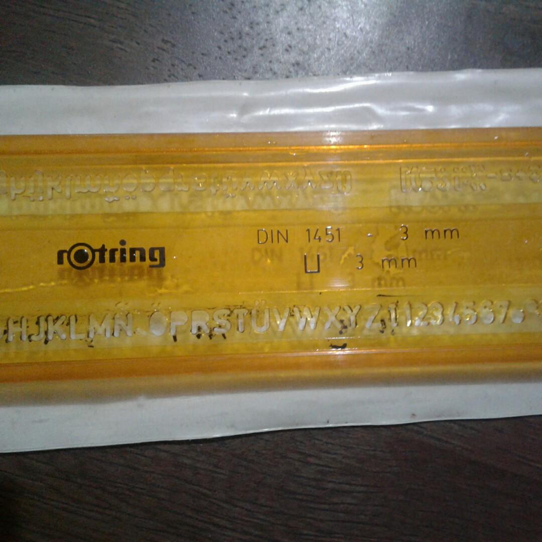 ROTRING LETTERING GUIDE, Hobbies & Toys, Stationary & Craft, Craft ...