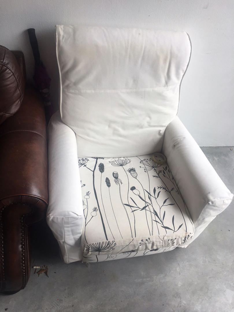 Single seater sofa with wheels, Furniture & Home Living, Furniture ...