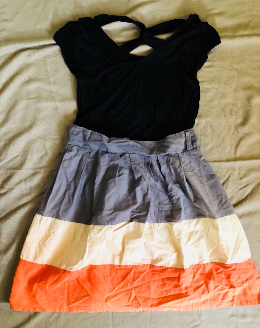 Triple-color Dress, Women's Fashion, Dresses & Sets, Dresses on Carousell