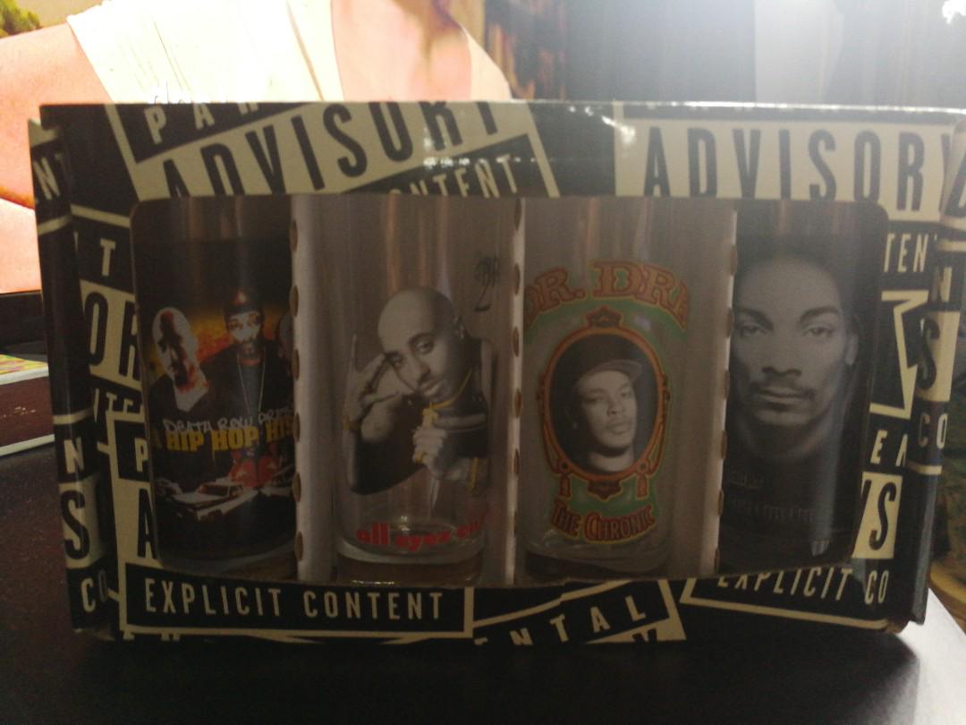West Coast hip hop rappers shot glasses, Furniture & Home Living ...
