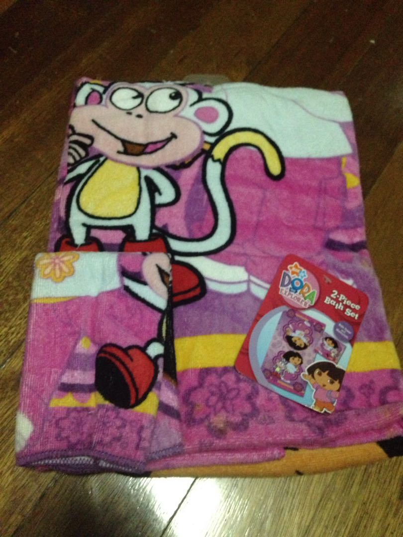 Dora Bath Set // Dora Towel, Babies & Kids, Bathing & Changing, Other ...