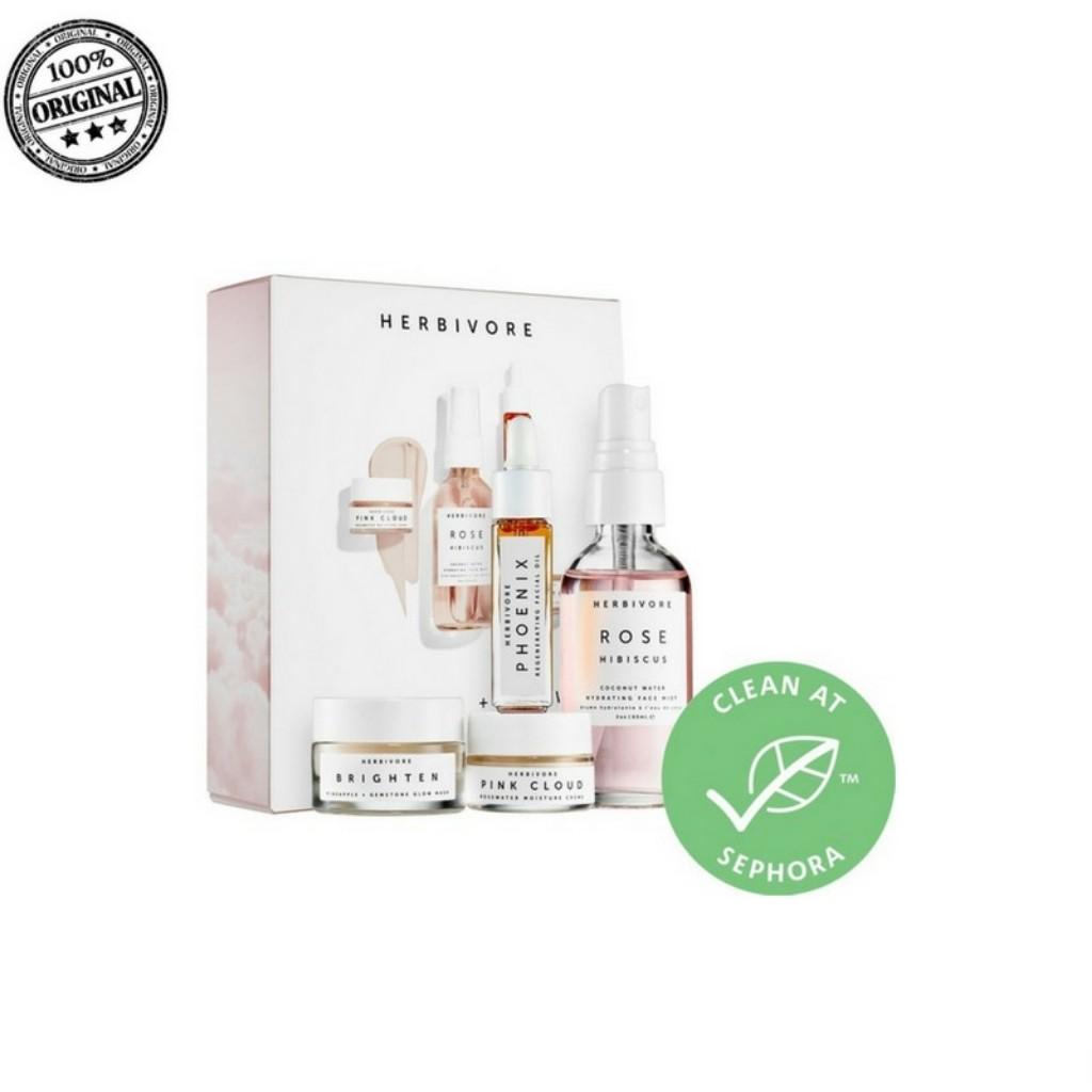 Herbivore hydrat + glow natural skincase mini collection, Olshop ...