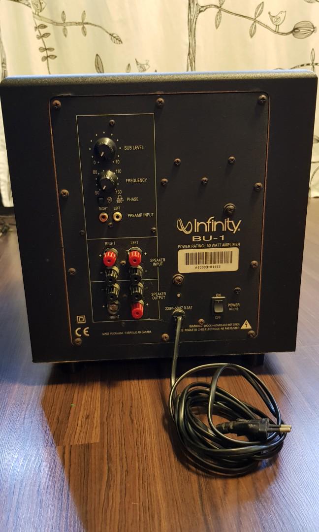INFINITY SUBWOOFER | BU-1 50W, Audio, Soundbars, Speakers & Amplifiers ...