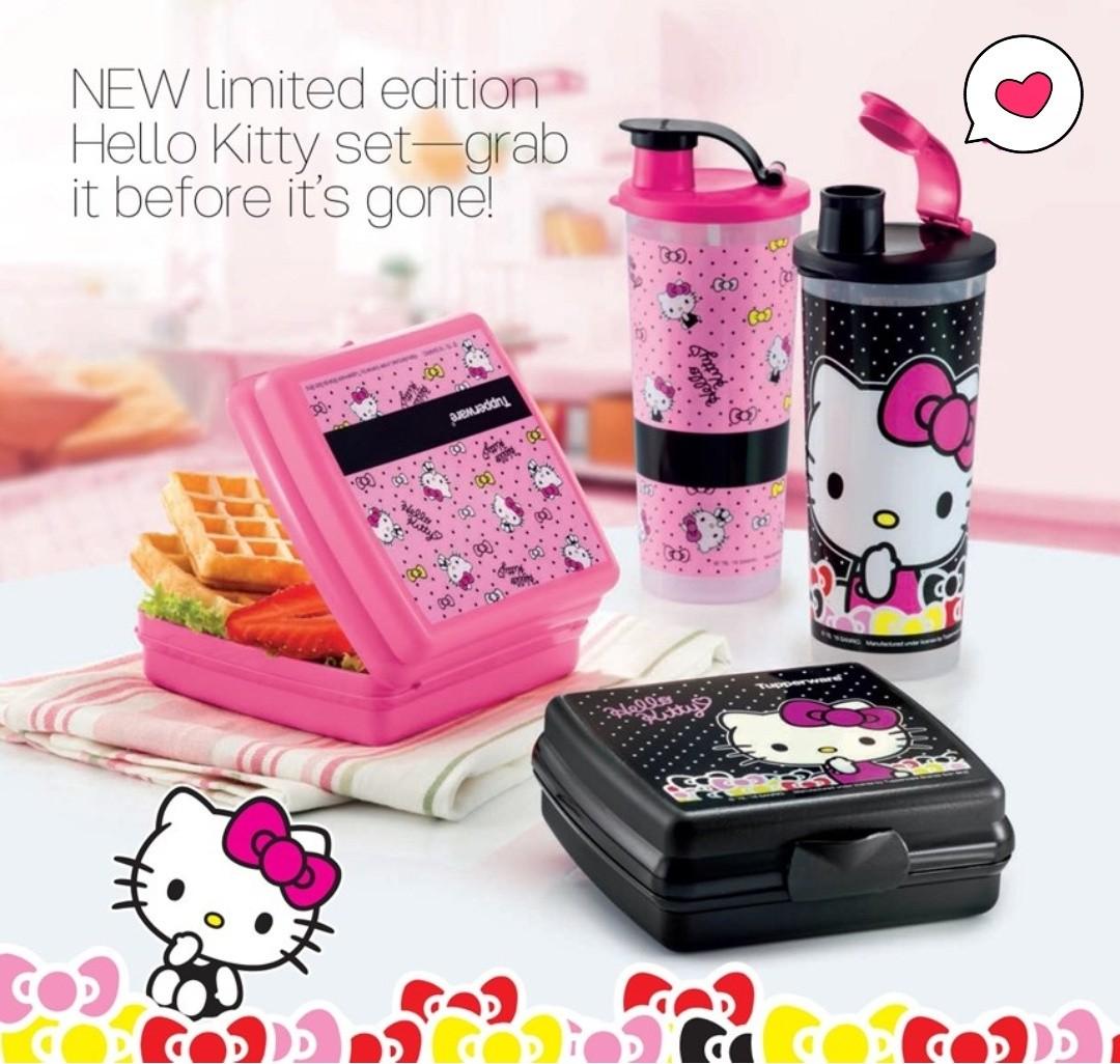 Limited Edition Tupperware Hello Kitty Set, Furniture & Home Living ...