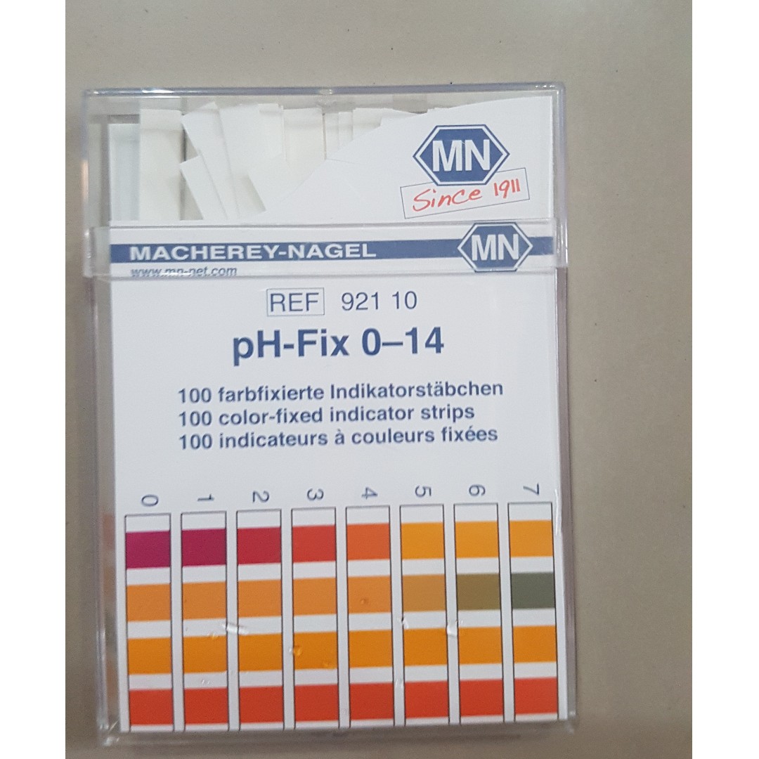 Macherey-nagel pH-Fix 0-14 Indicator Strips REF 92110- 100pieces/box ...