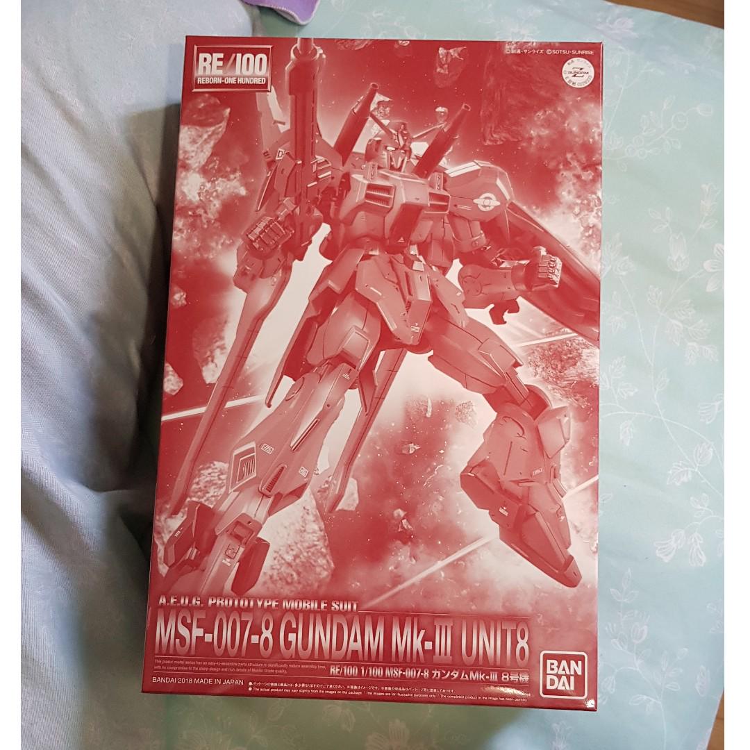 P-Bandai: RE/100 Gundam Mk-III Unit 8 (nt RG MG HGUC), Hobbies & Toys, Toys & Games on Carousell